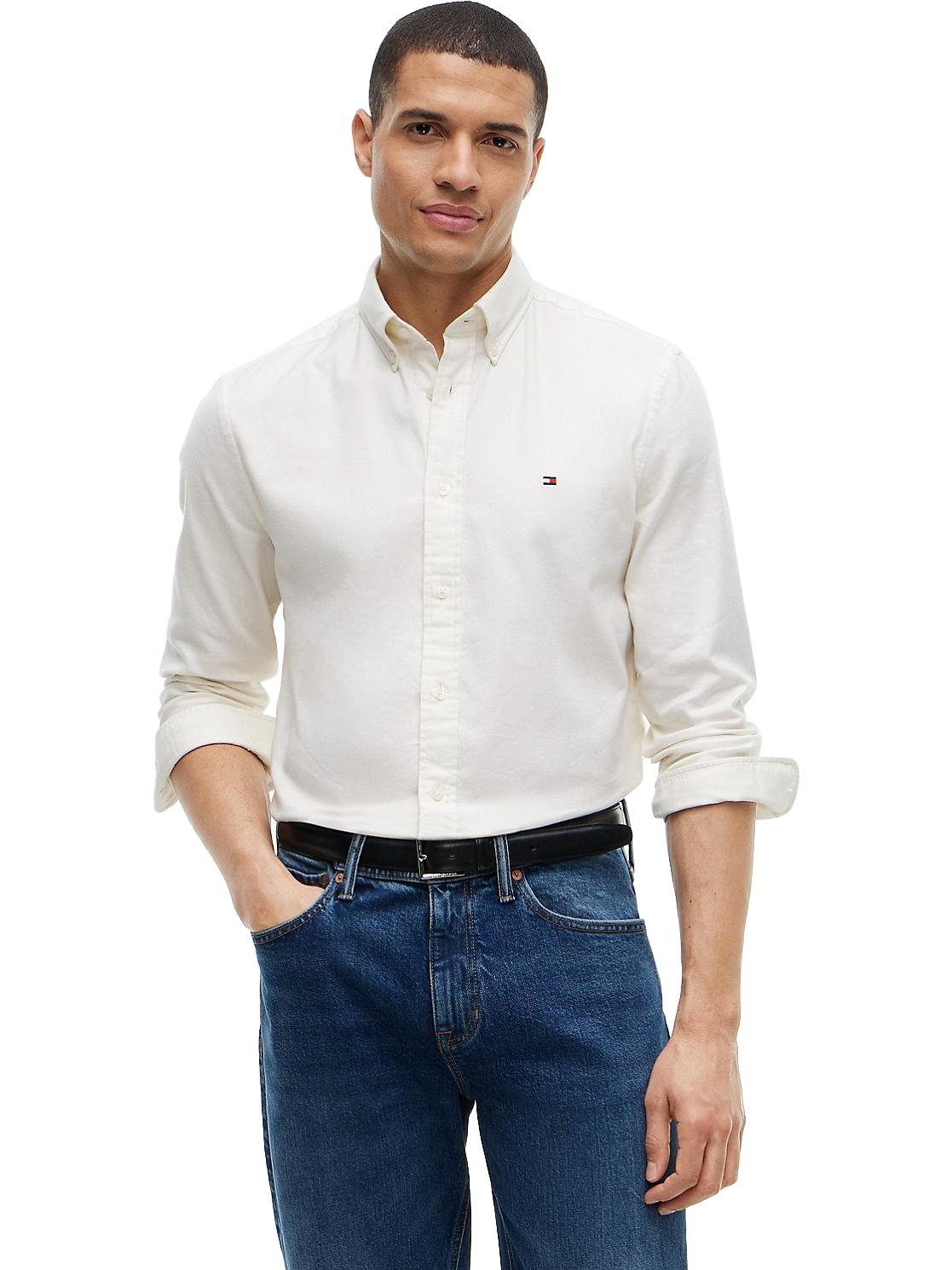 TOMMY HILFIGER men's regular fit flex flannel shirt -